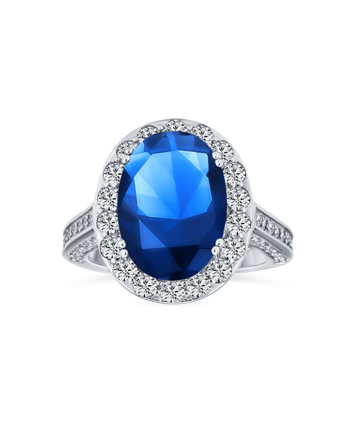 Click here for Bling Jewelry Estate 6CT Oval Halo Cz Cubic Zircon... prices