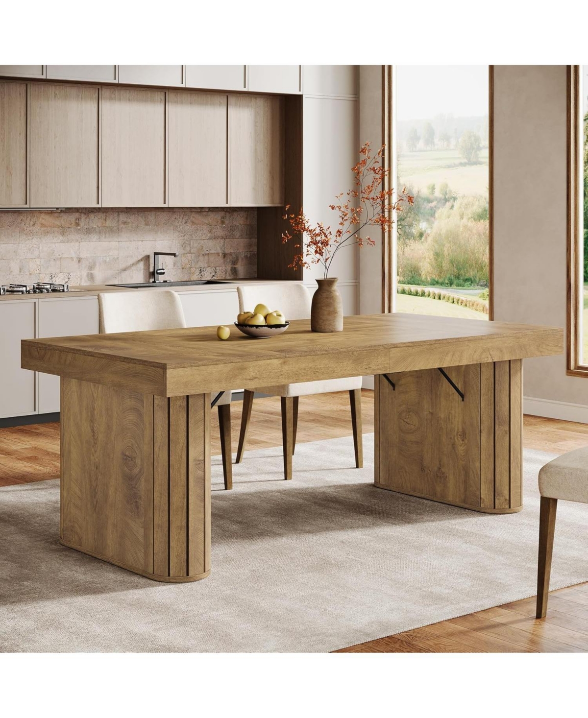 Click here for Tribesigns 70.9" Farmhouse Dining Table for 6... prices