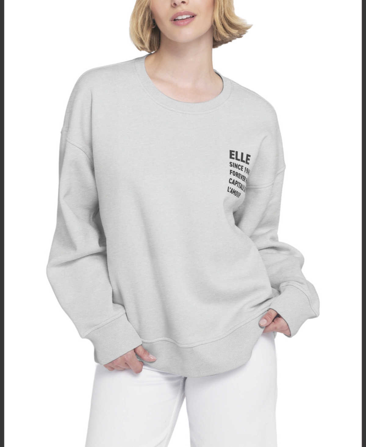 Click here for Elle Collection Womens Graphic Sweatshirt - Gray prices