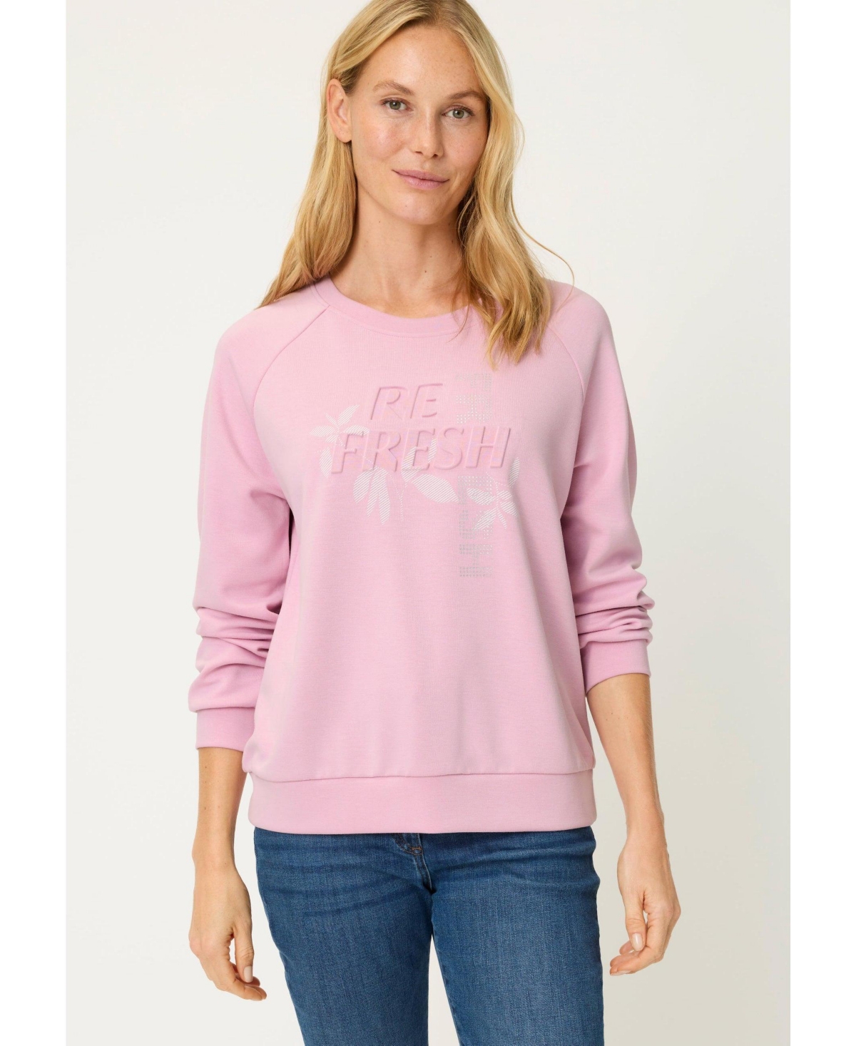 Click here for Olsen Womens Refresh Jersey Top - Peony pink prices