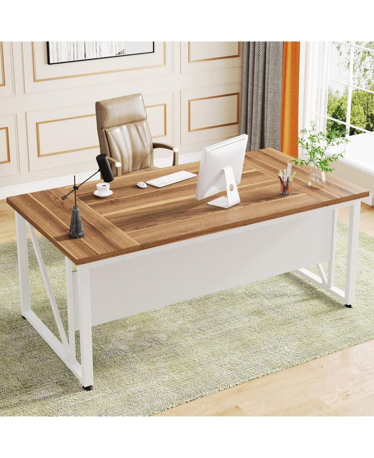 Click here for Tribesigns 63 inches Executive Computer Desk  Larg... prices