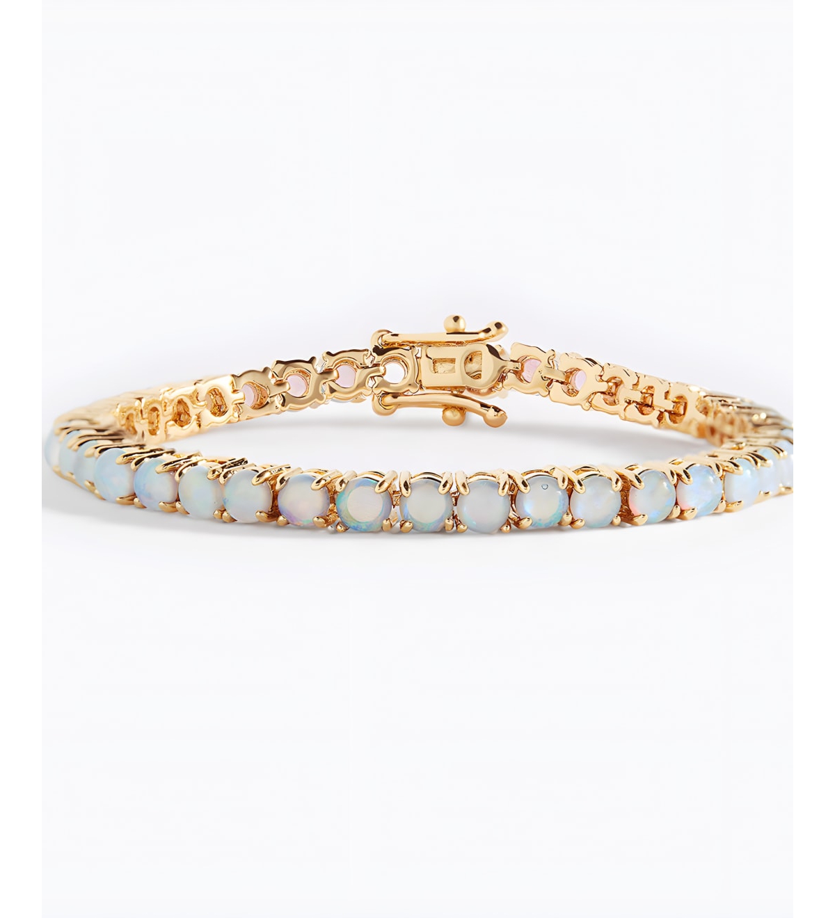 Click here for Mint & Lily Blue Opal Tennis Bracelet - 18k gold p... prices