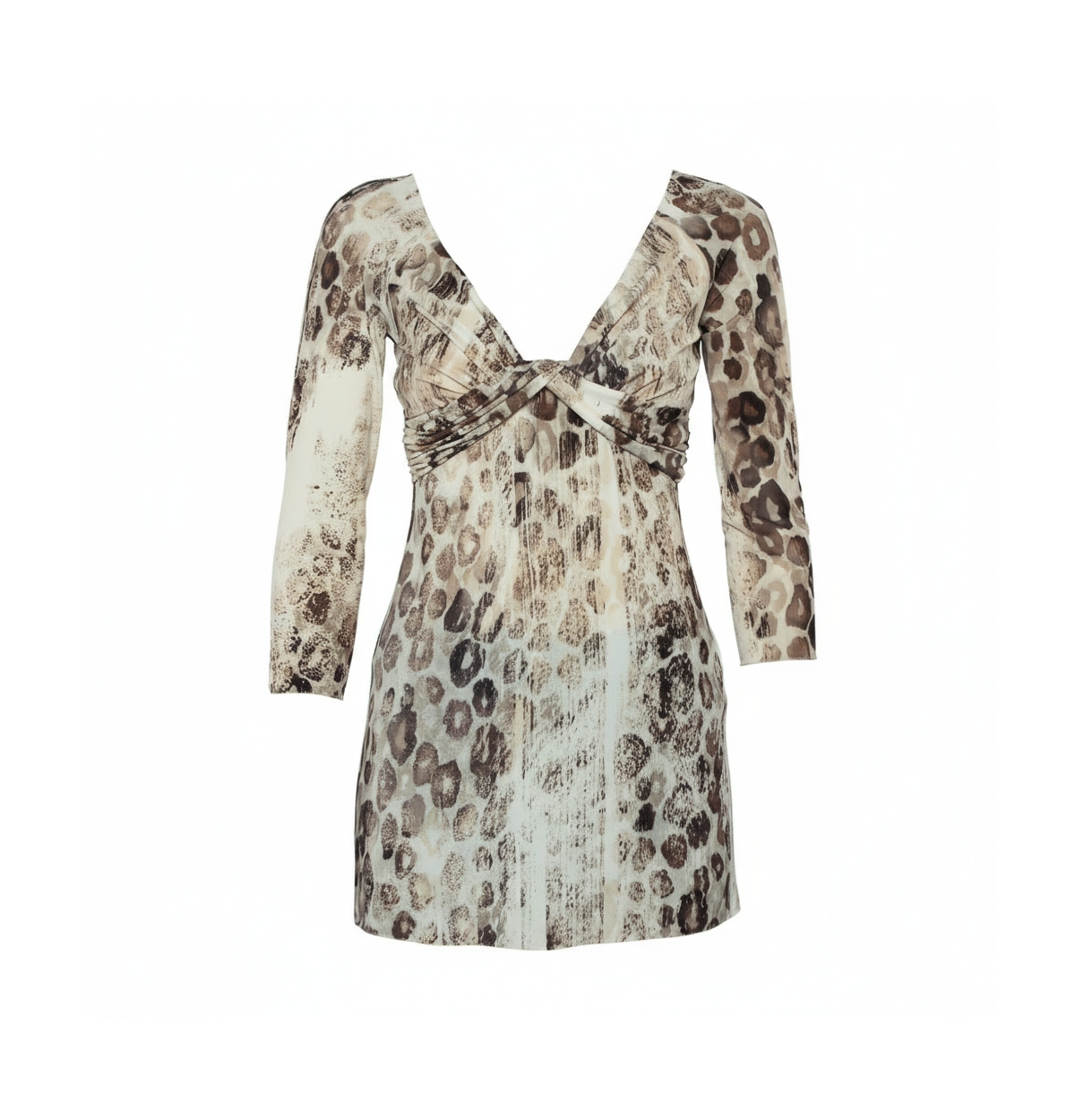 Click here for Pre-Owned Roberto Cavalli Womens Cream Animal Prin... prices