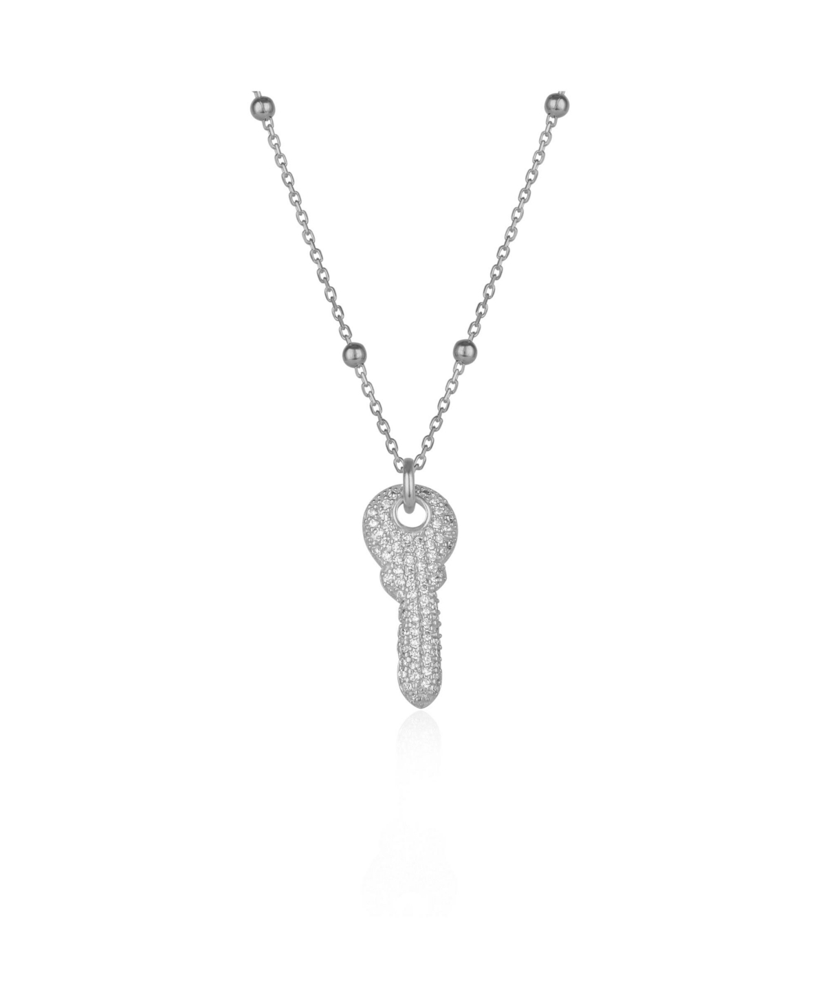 Click here for Spero London Key Pendant Necklace With Beaded Chai... prices