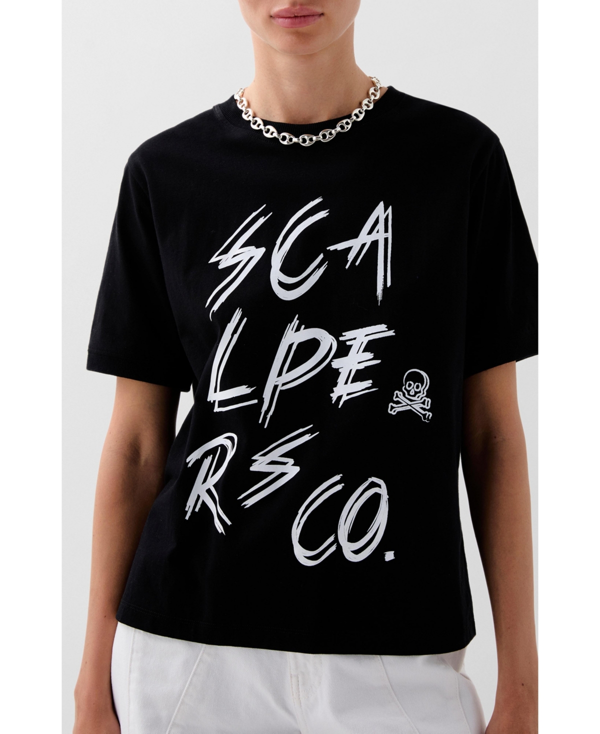 Click here for Scalpers Womens Name Sign Tee - Black prices