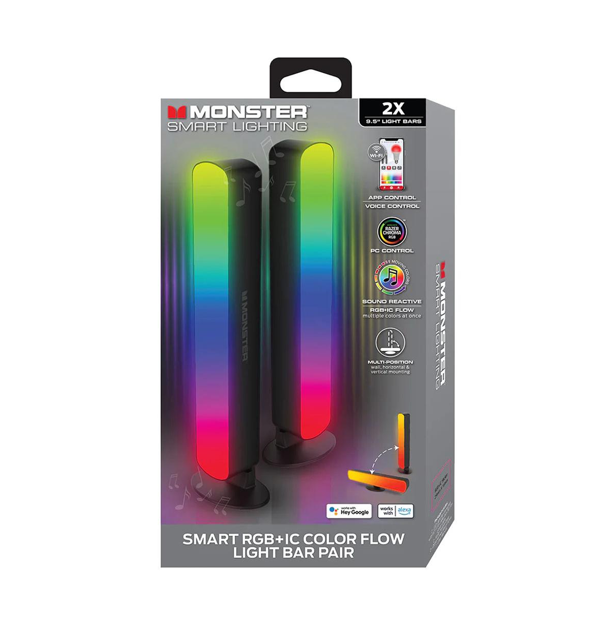 Click here for Monster Rgb+Ic Color Flow Smart Light Bar Pair &#x... prices