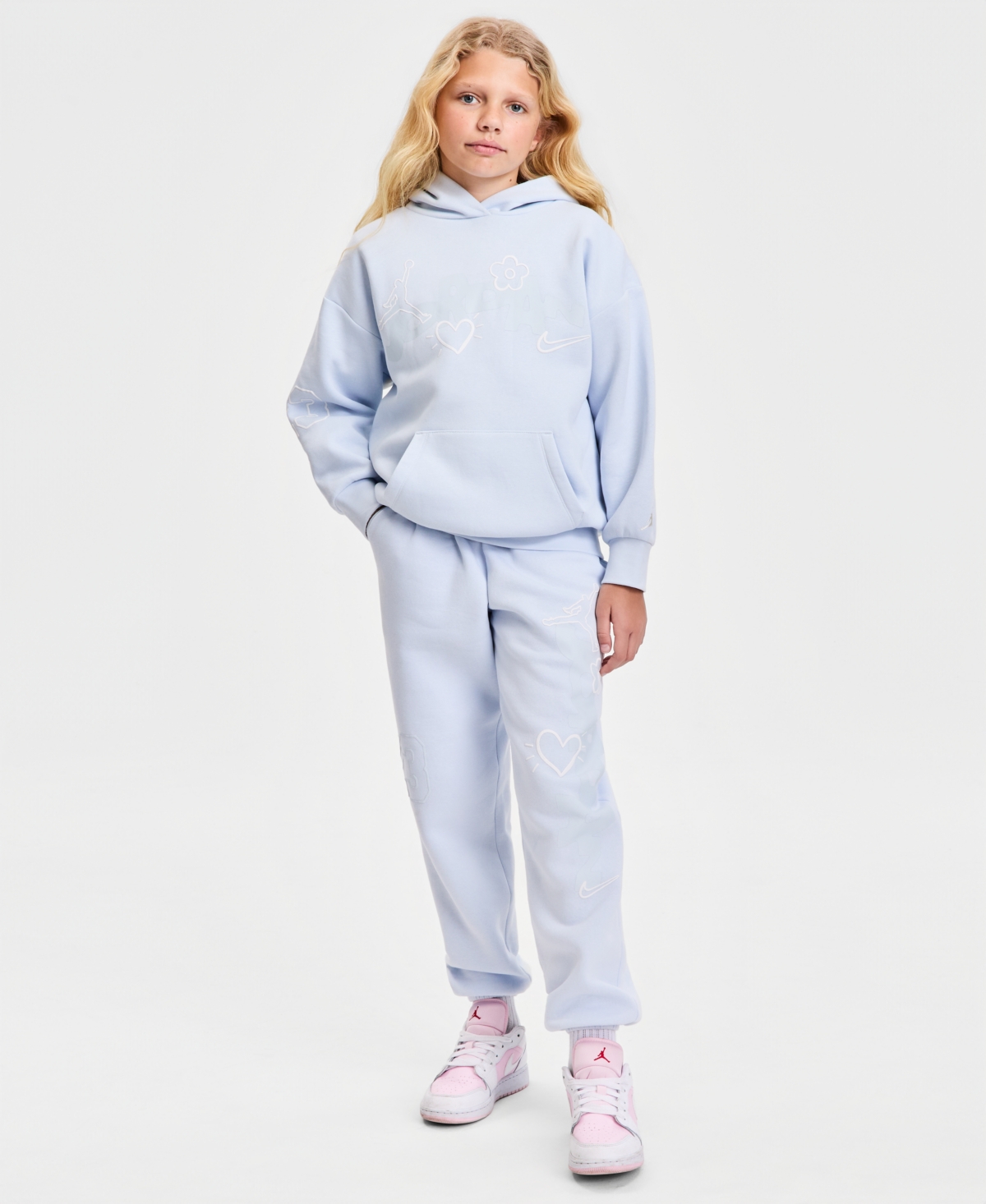 Click here for Jordan Girls 7-16 Love Is In The Air Fleece Pants... prices