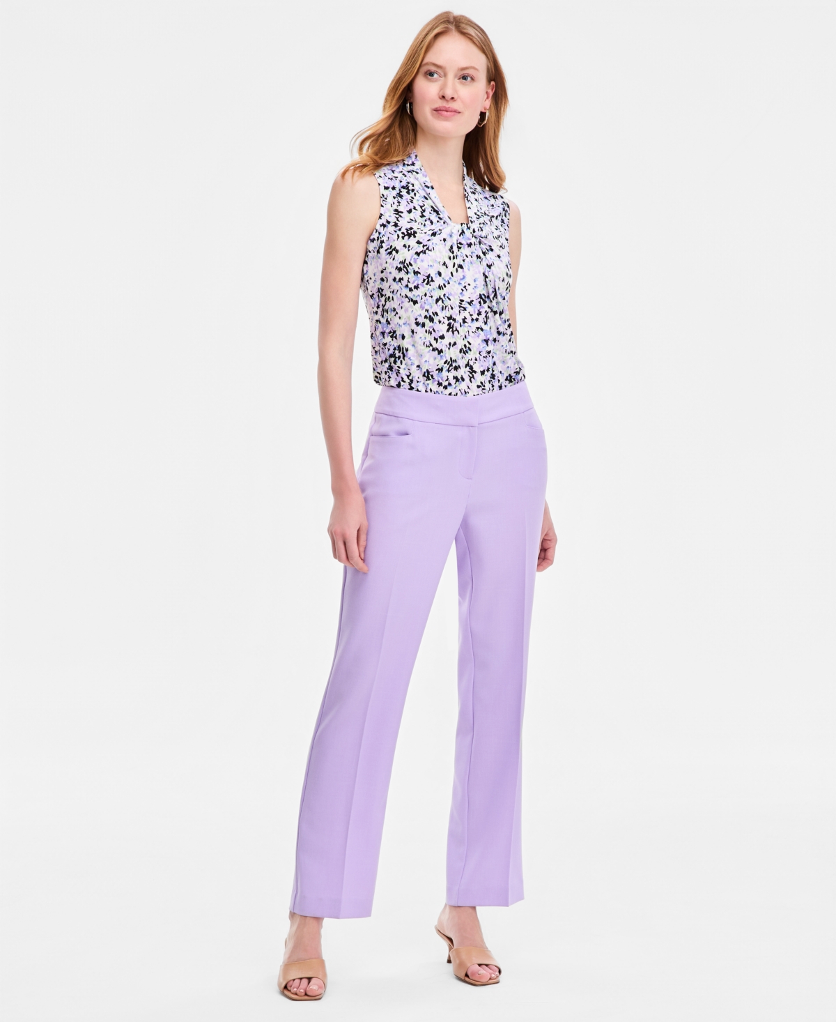 Click here for Kasper Womens Lily Trouser  Regular & Petite - Lav... prices