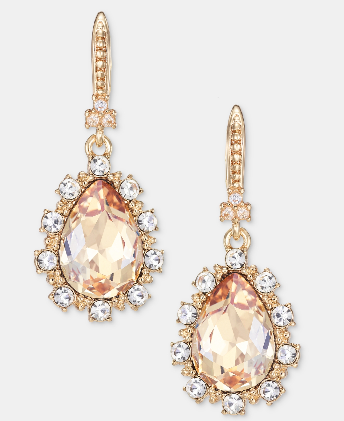 Click here for Marchesa Crystal Drop Earrings - Gold prices