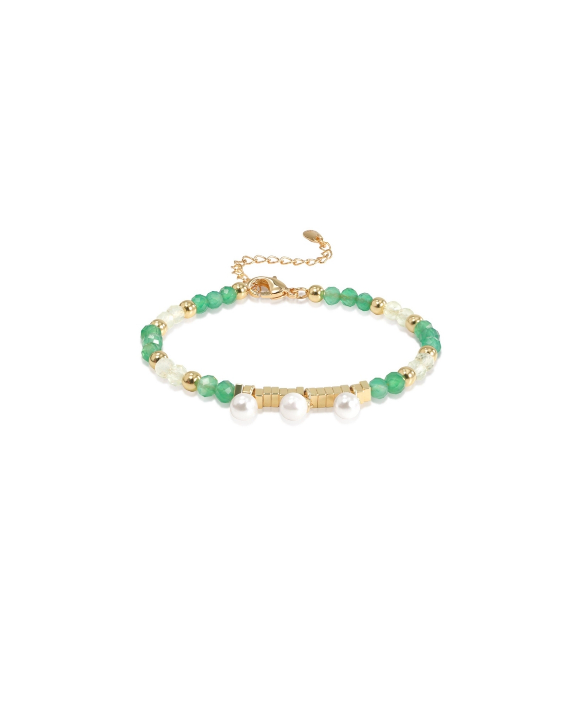 Click here for Retro Chic Poseidon Bracelet - Green  white  gold prices