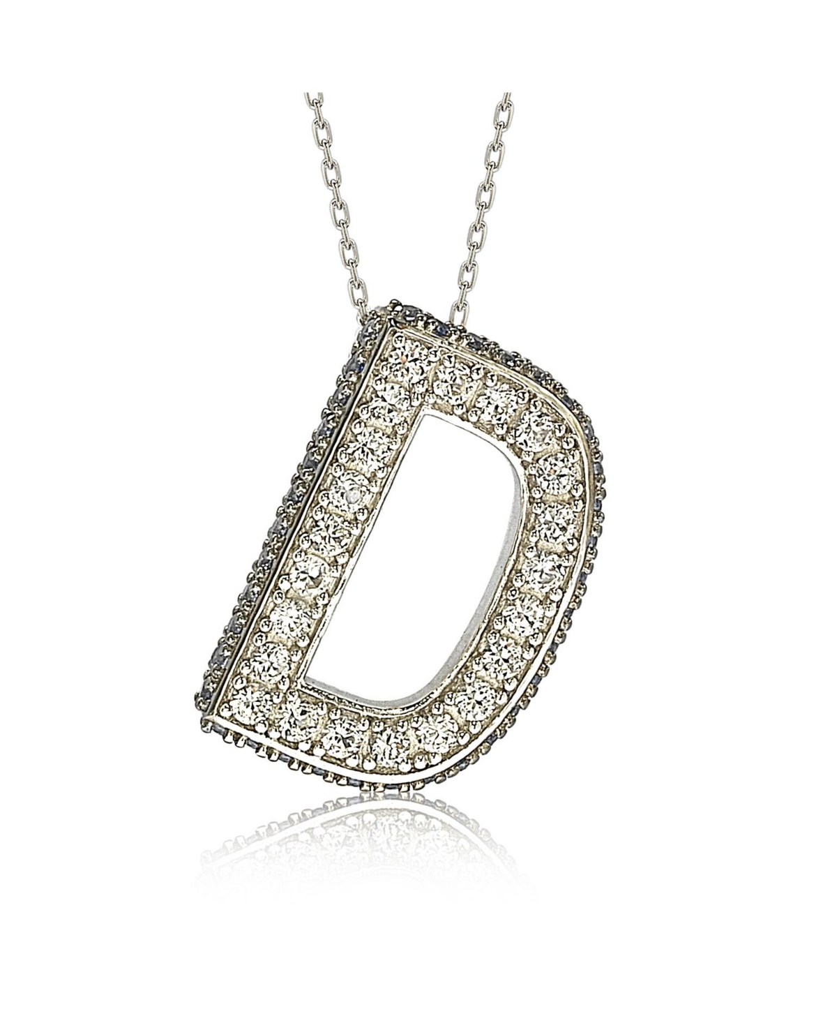 Click here for Suzy Levian Sterling Silver Sapphire 3-d Letter &#... prices