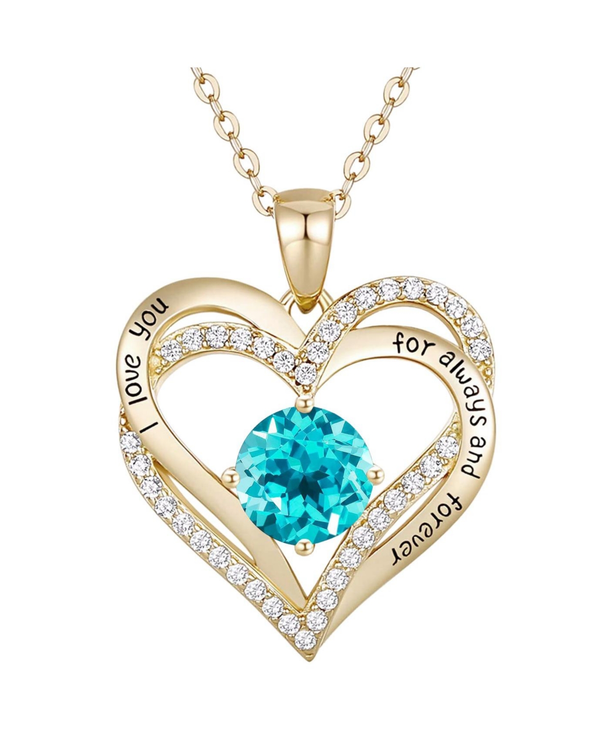 Click here for Radiant 14K Gold-Plated Birthstone Pendant Necklac... prices