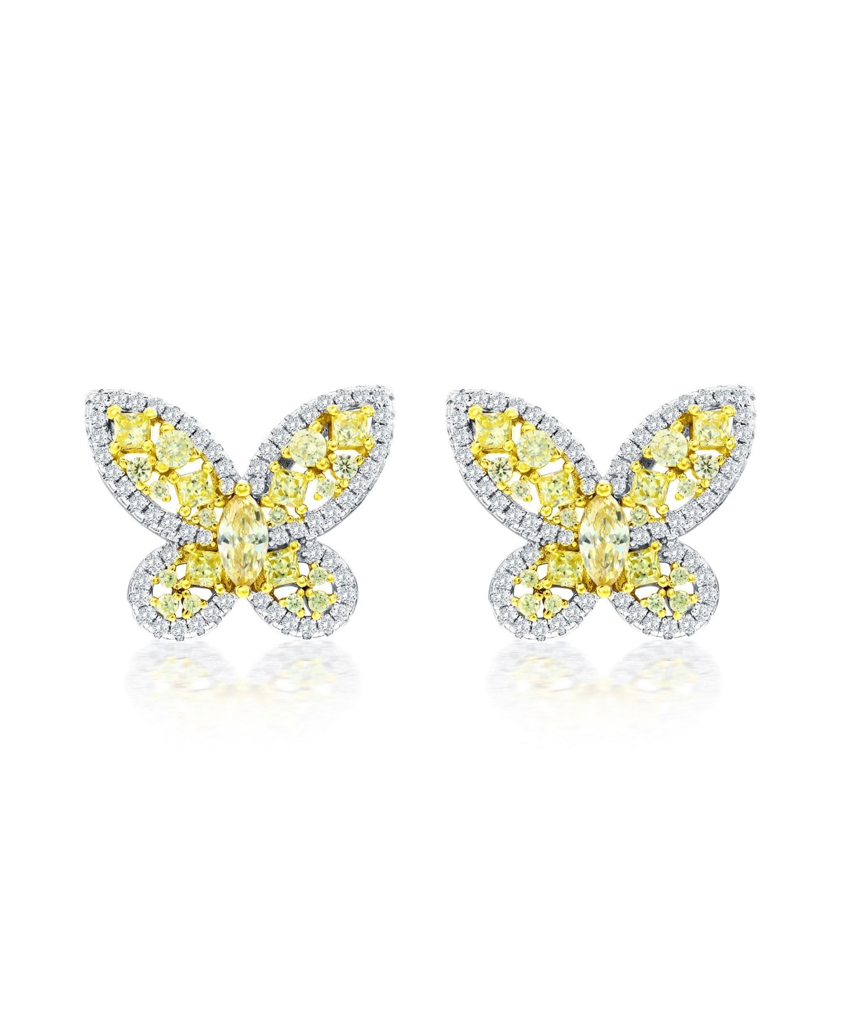 Click here for Suzy Levian New York Sterling Silver Multi-cut Clu... prices