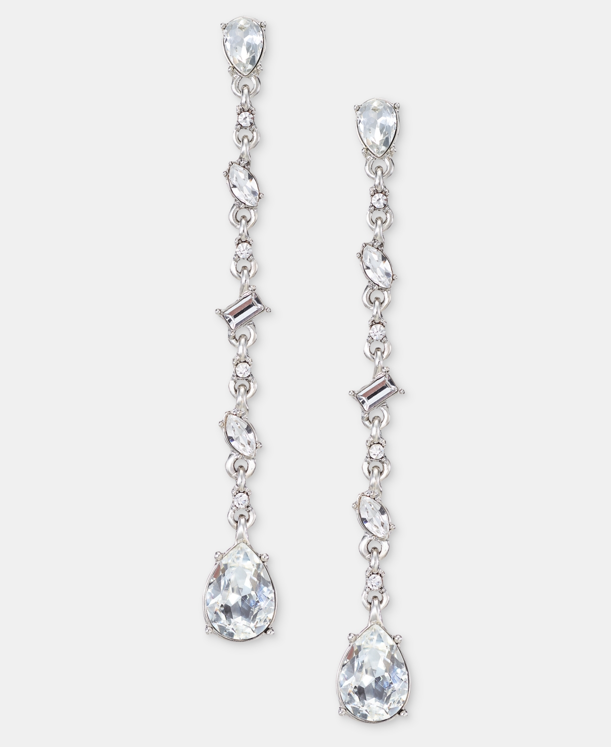 Click here for Givenchy Crystal Linear Drop Earrings - Silver prices