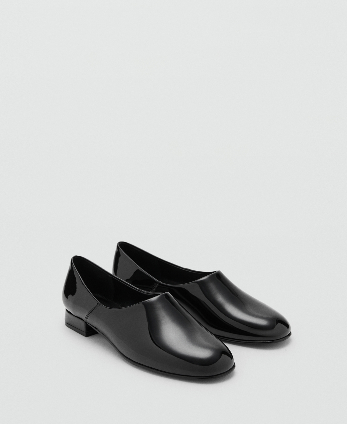 Click here for Mango Womens Patent Leather Flat Shoes - Black prices