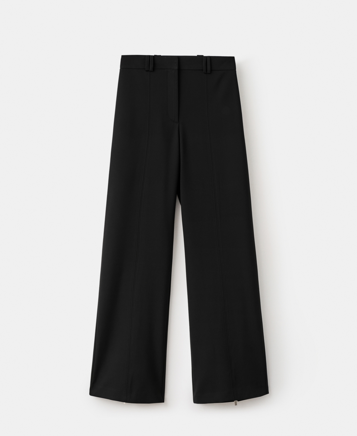 Click here for Mango Womens Zipped Straight Pants - Black prices