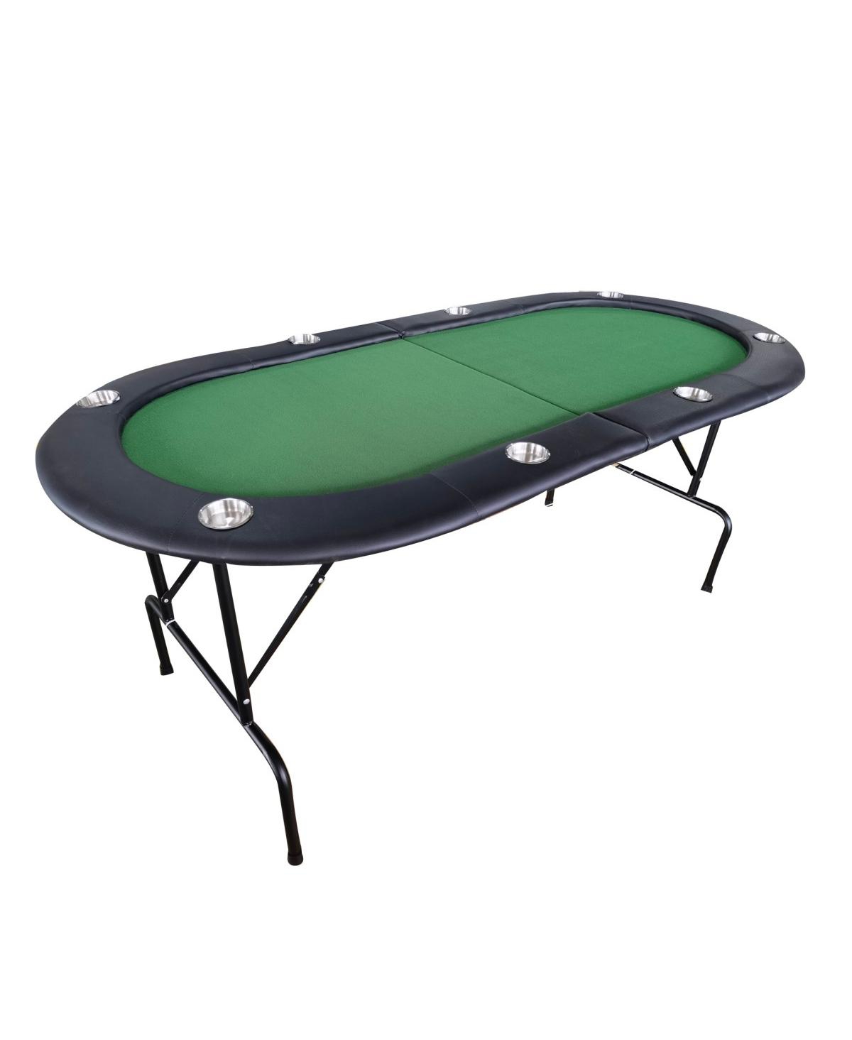 Click here for Rbied 73" Oval Wood Foldable Poker Table for... prices
