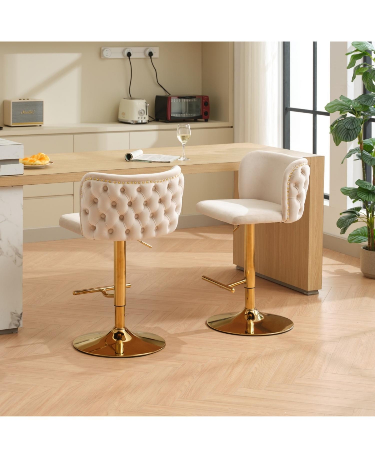 Click here for Streamdale Furniture Classic Velvet Swivel Barstoo... prices