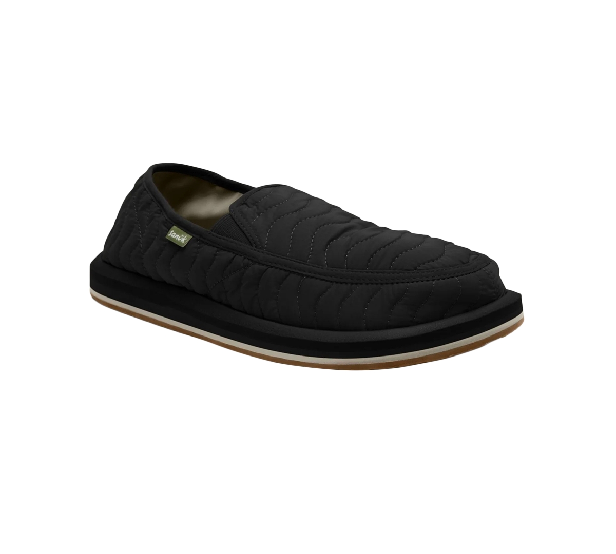 Click here for Sanuk Mens Dony Cozy Quilted Slip-On Shoes - Black prices