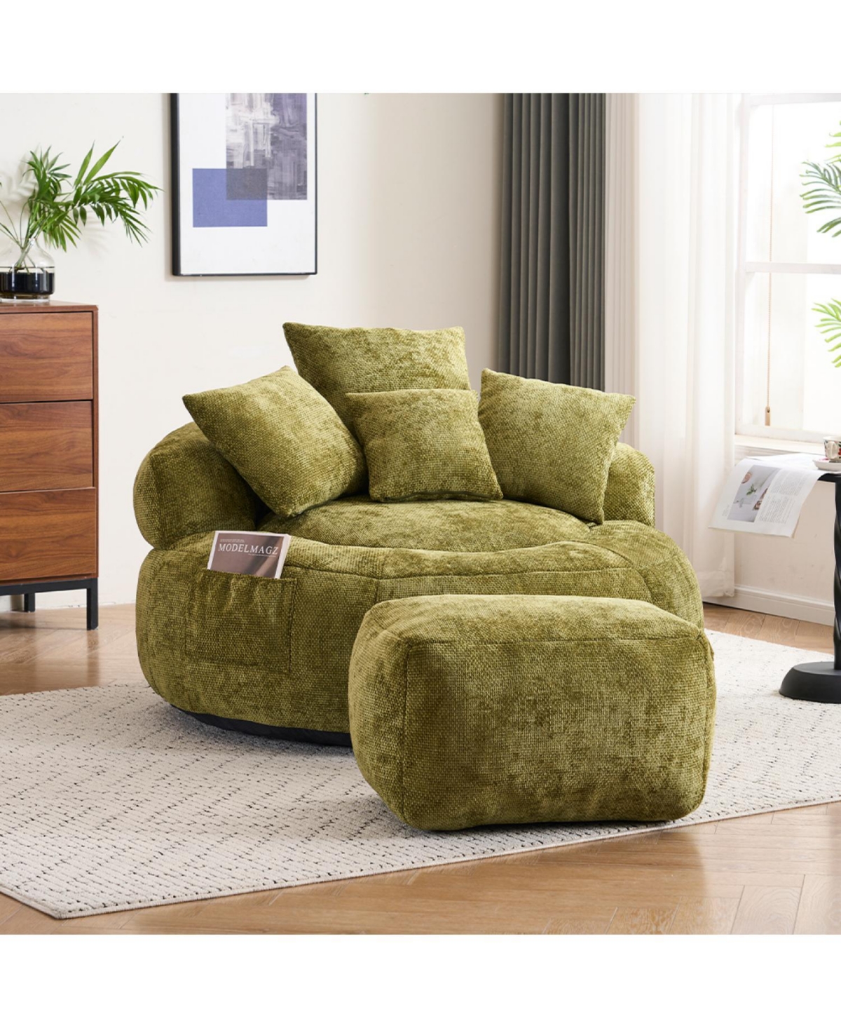Click here for Streamdale Furniture Chenille Bean Bag Chair with... prices