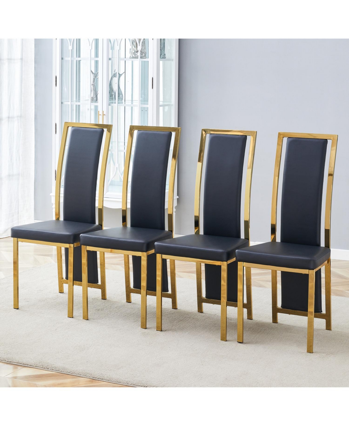 Click here for Streamdale Modern Minimalist Dining Chair Set (4... prices