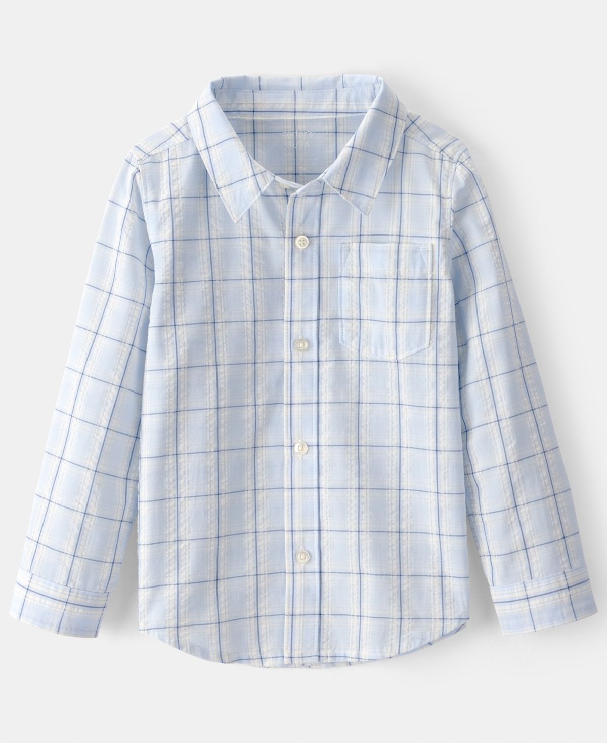 Click here for Carters Boys Toddler 2T-5T Plaid Button-Down Shirt... prices