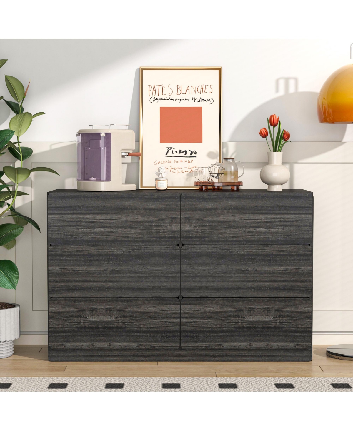 Click here for Lovmor Durable 6 Drawer Side Cabinet 47.24in H x 1... prices