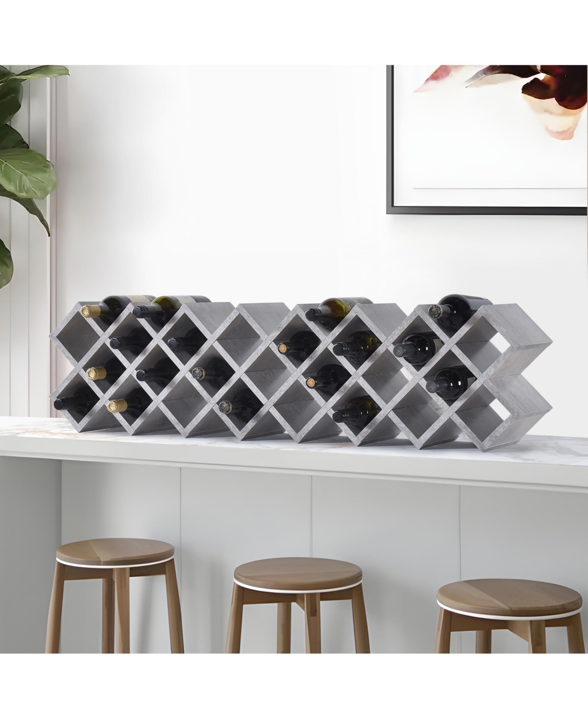 Click here for Kings Brand Furniture Cava Wine Rack (30 Grid) - S... prices