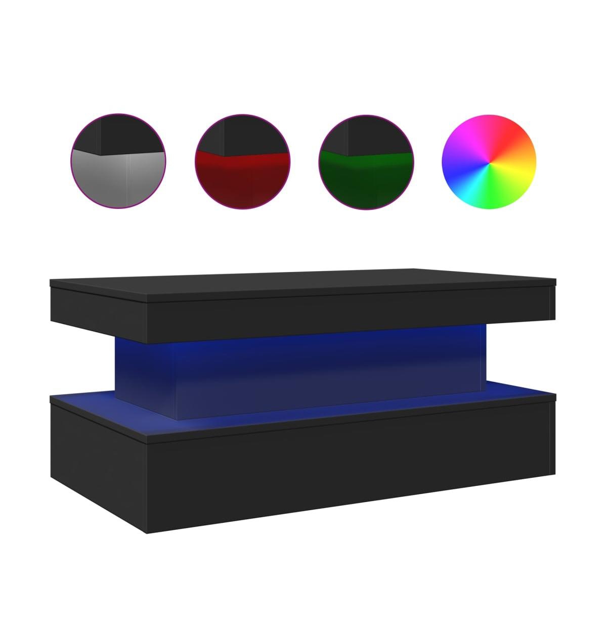 Click here for vidaXL Coffee Table Black Engineered wood Medium C... prices