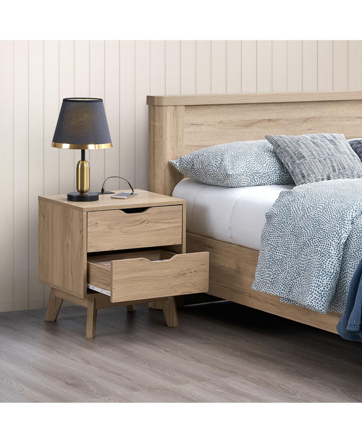 Click here for Streamdale Furniture Modern Nightstand with Chargi... prices