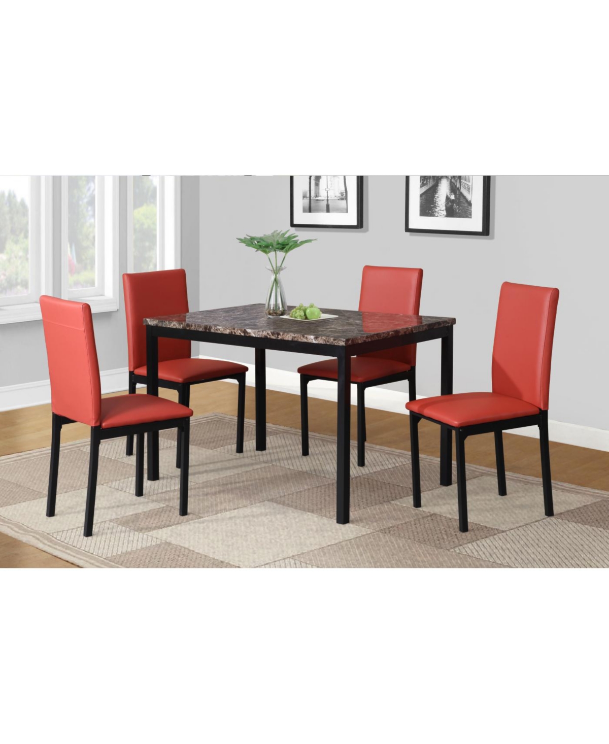 Click here for Streamdale Furniture 5-Piece Metal Dinette Set wit... prices