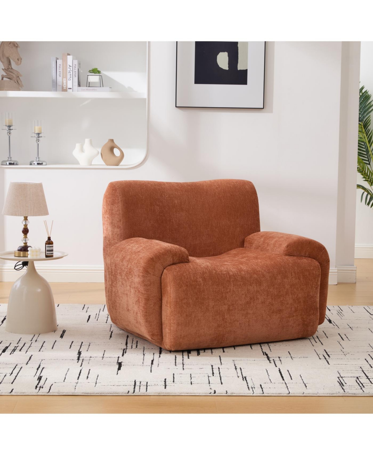 Click here for Streamdale Furniture Orange Chenille Oversized Acc... prices