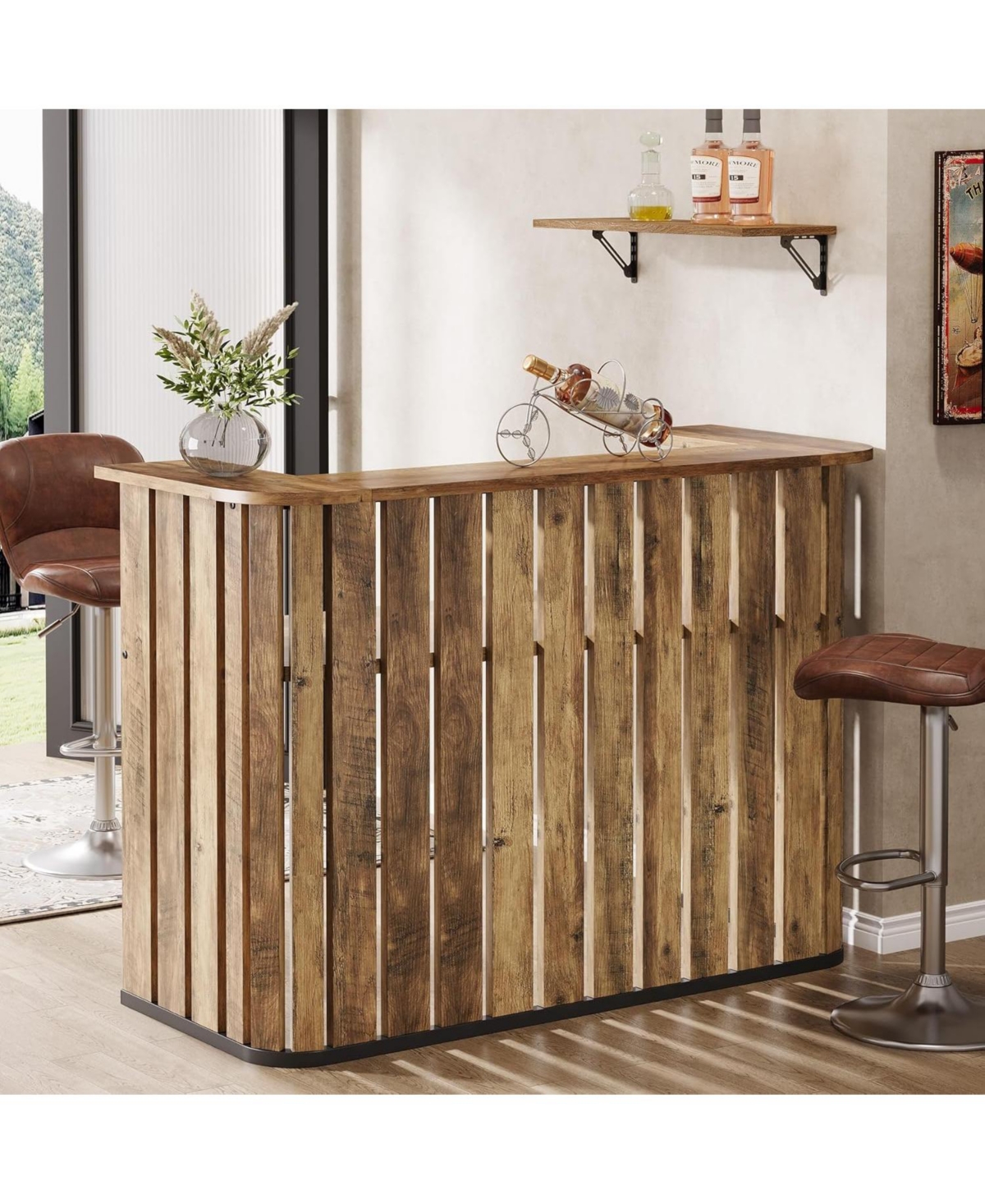 Click here for Tribesigns 63-Inch Home Bar Unit  Farmhouse Liquor... prices