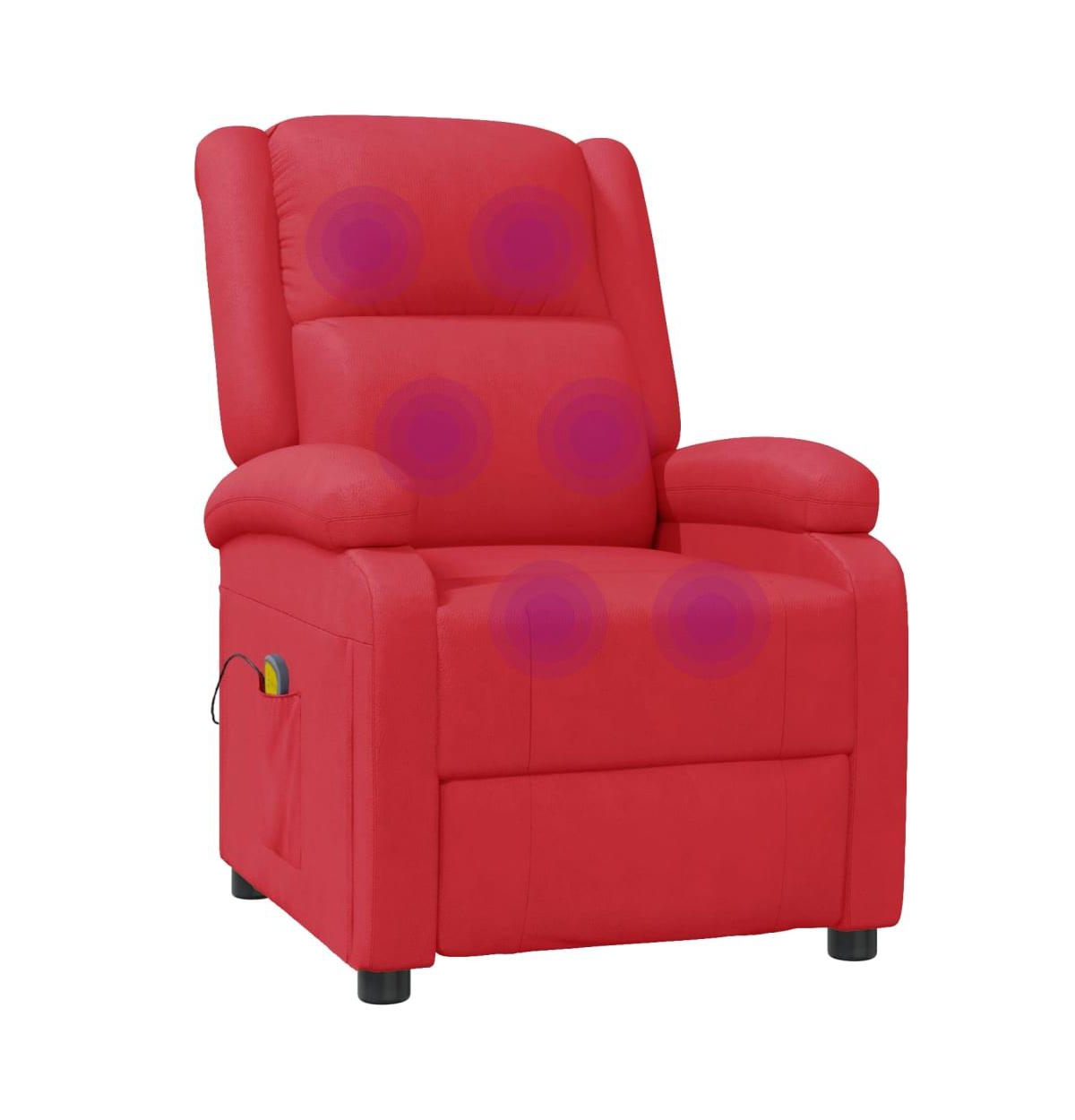 Click here for vidaXL Massage Chair Red Faux Leather - Red prices