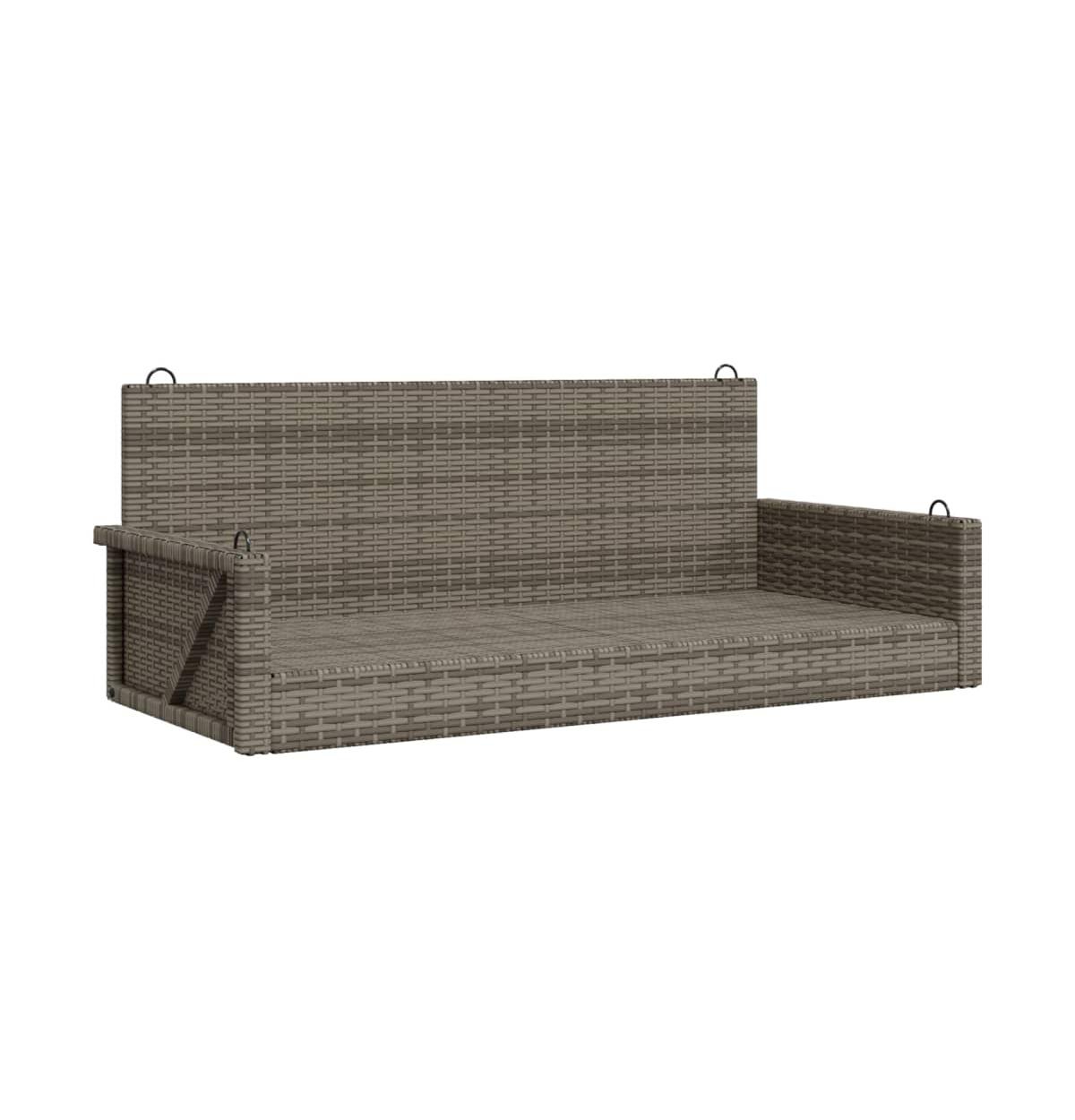 Click here for vidaXL Swing Bench Grey Pe Rattan 46.9 x 22.0 x 18... prices