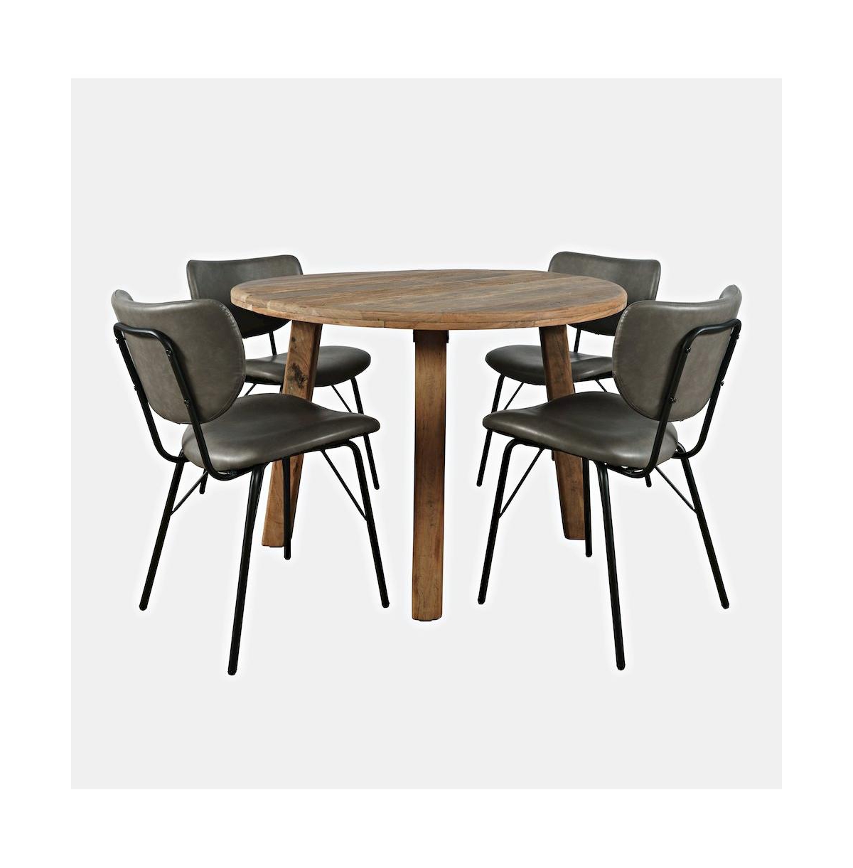 Click here for Jofran Five Piece Round Rustic Reclaimed Solid Woo... prices