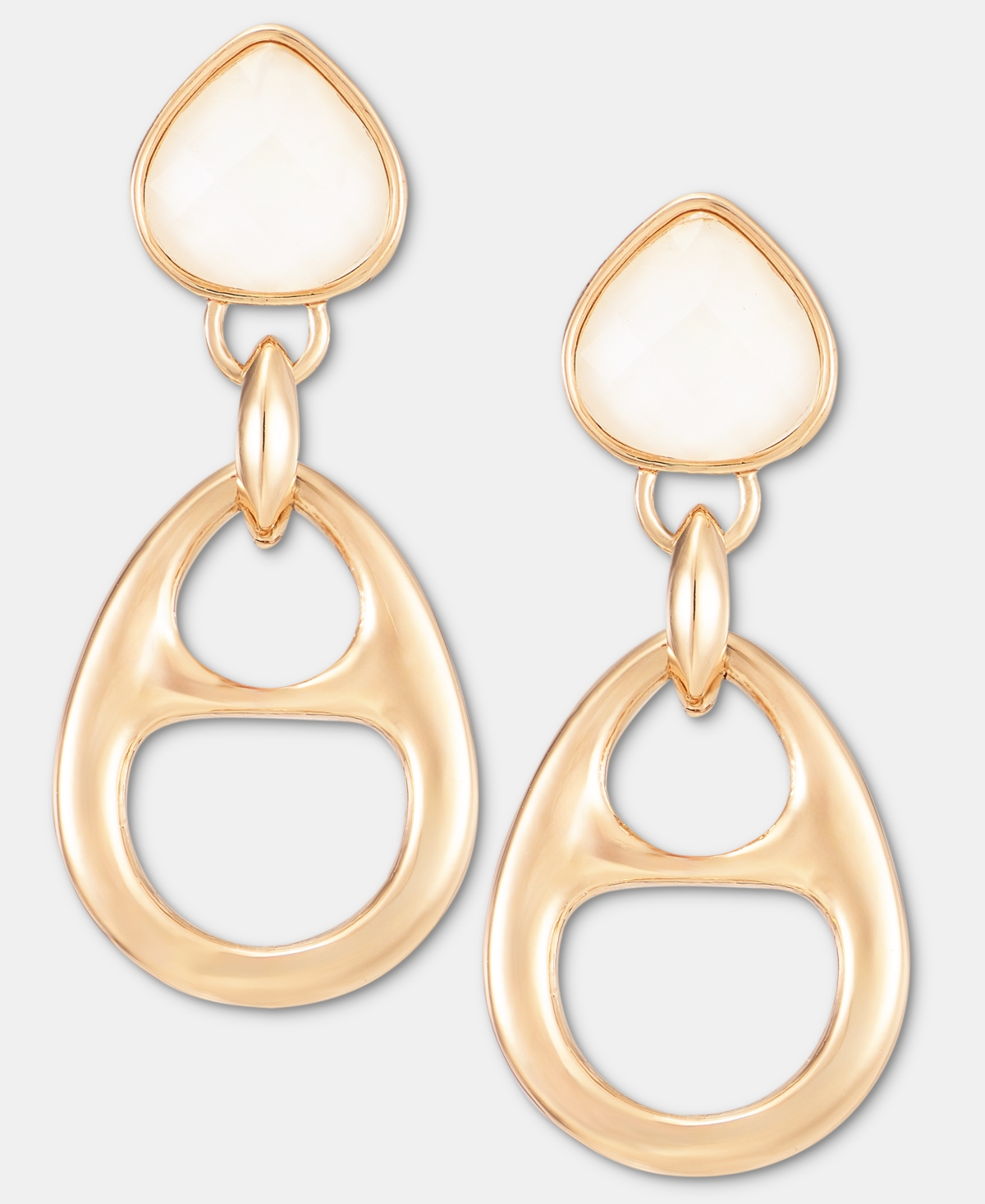 Click here for Anne Klein Mother-of-Pearl & Link Drop Earrings -... prices