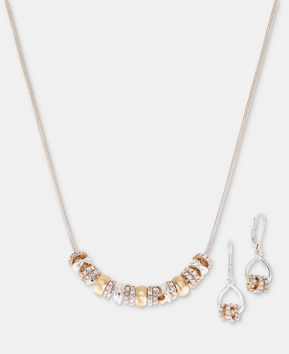 Click here for Anne Klein Two-Tone 2-Pc. Set Stone Rondelle Colla... prices