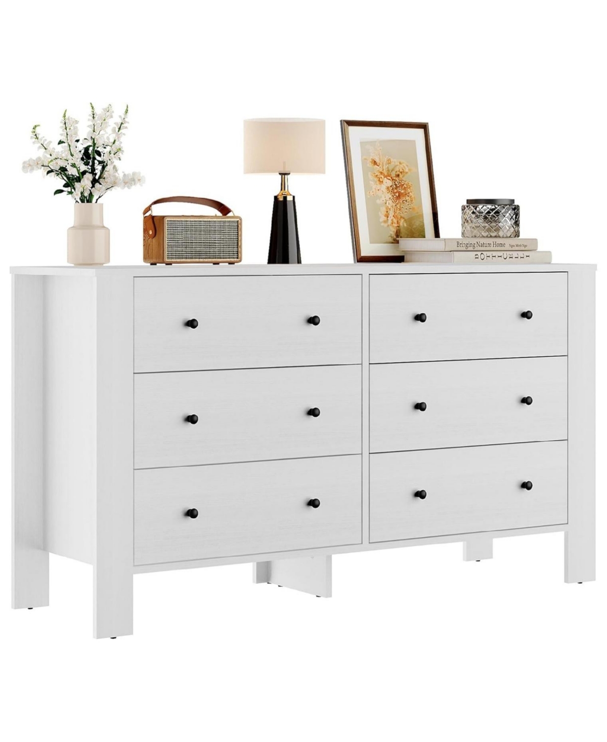 Click here for Gaomon 6-Drawer Wood Modern Wide Storage Dresser -... prices