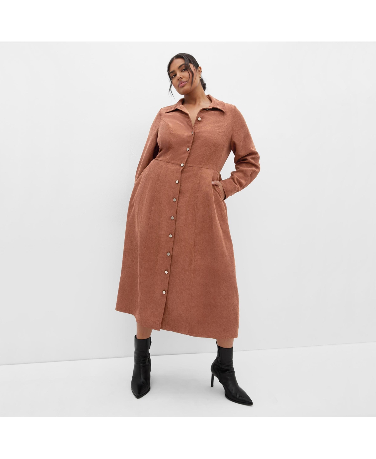 Click here for City Chic Plus Size Leia Long Sleeve Midi Dress -... prices