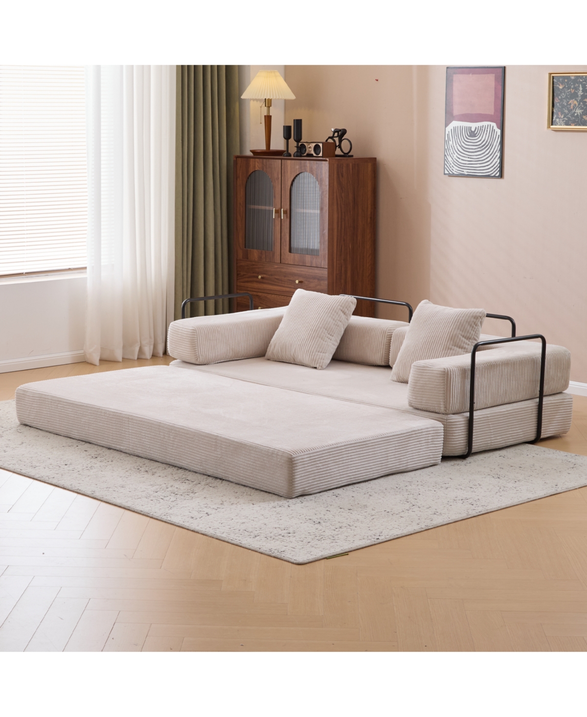 Click here for Streamdale Furniture Convertible Floor Sofa Bed wi... prices