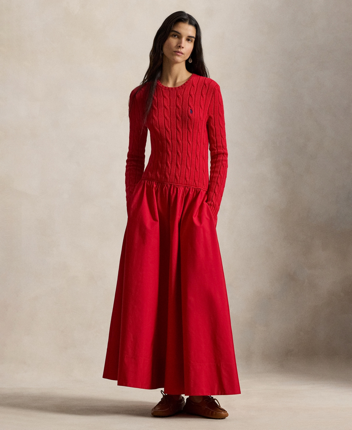 Click here for Polo Ralph Lauren Womens Crewneck Dress - Red prices