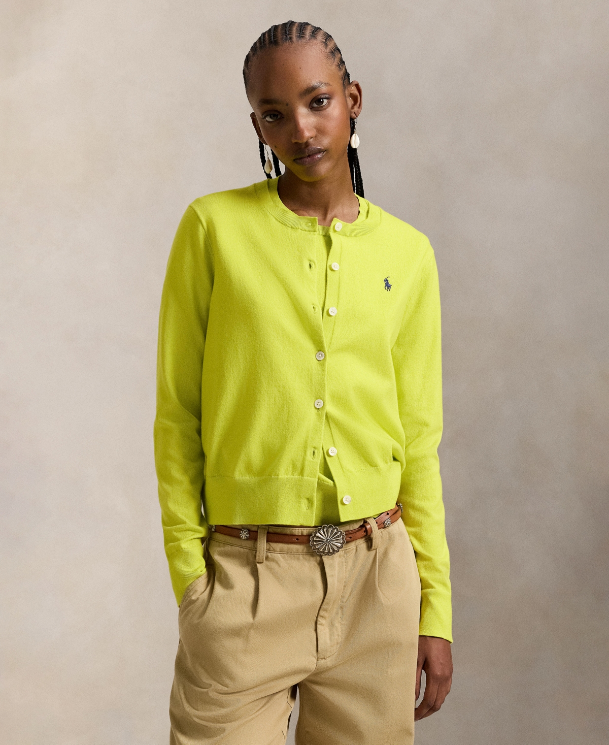 Click here for Polo Ralph Lauren Womens Crewneck Button-Up Cardig... prices