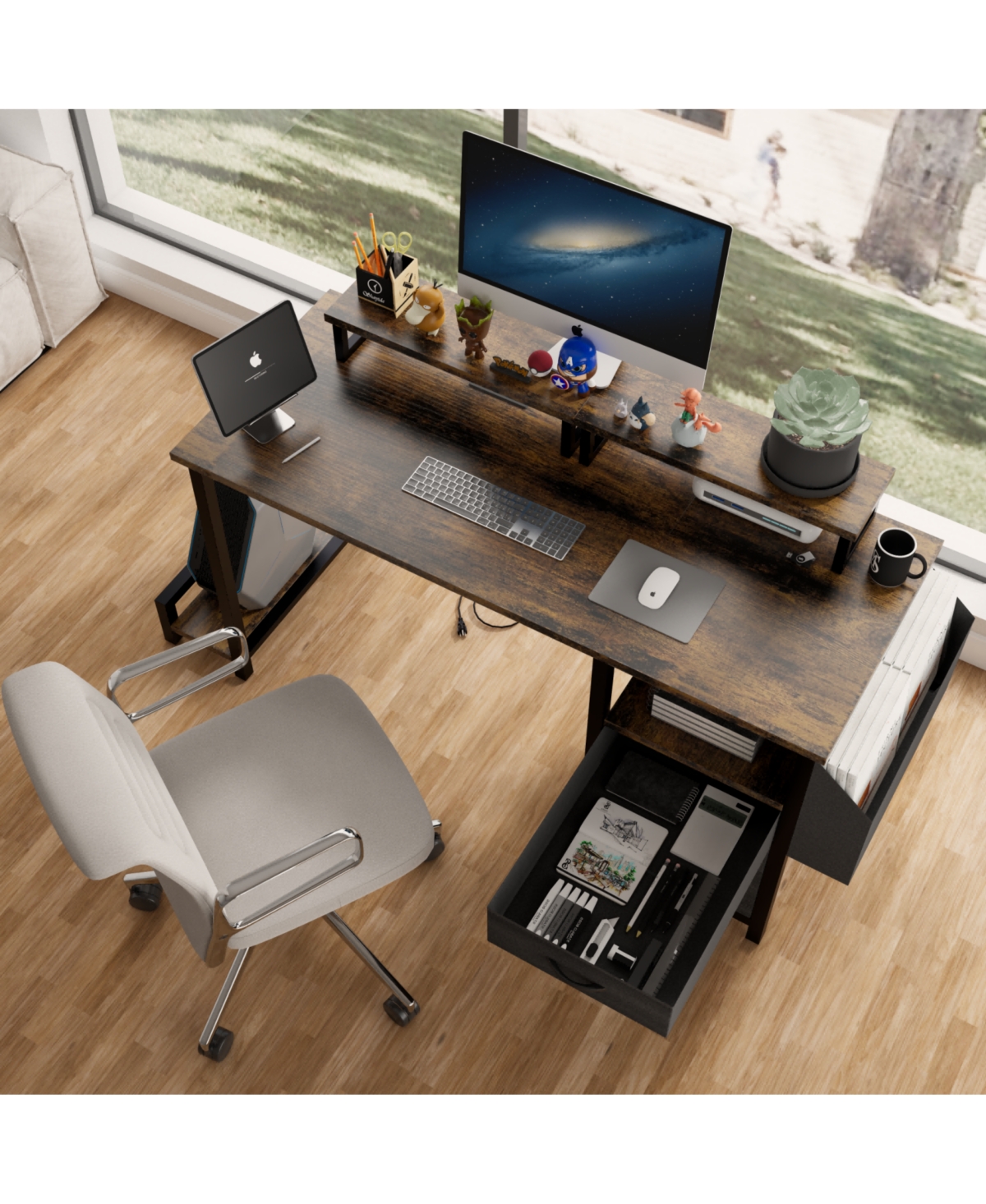 Click here for Streamdale Furniture47" Gaming Desk with Outl... prices