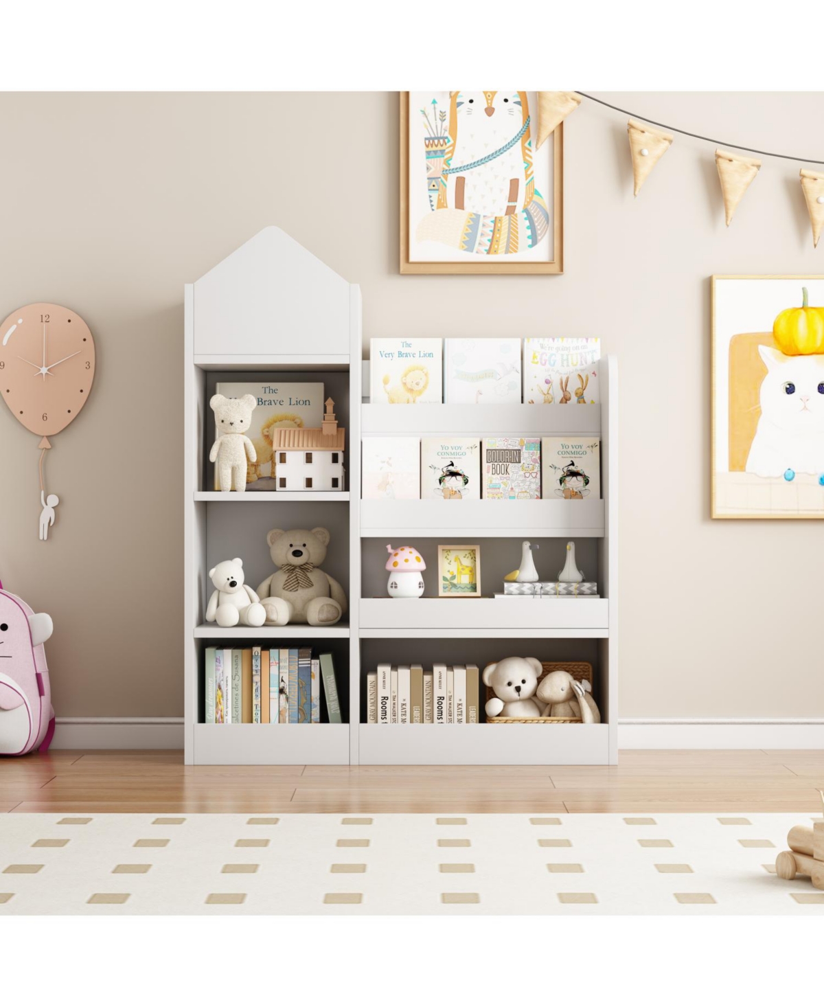 Click here for Streamdale Furniture Kids Wooden Bookshelf Toy Sto... prices