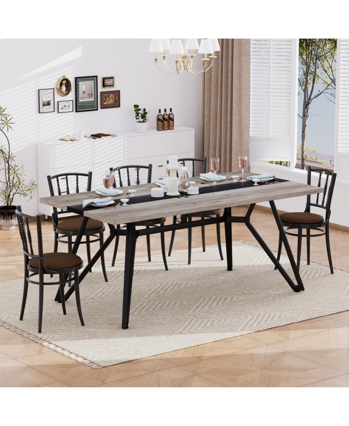 Click here for Streamdale Furniture 70.9 Rectangular Dining Table... prices