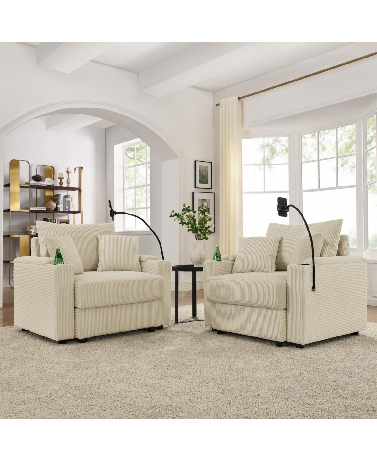 Click here for Streamdale Furniture Streamdale Beige Corduroy Acc... prices