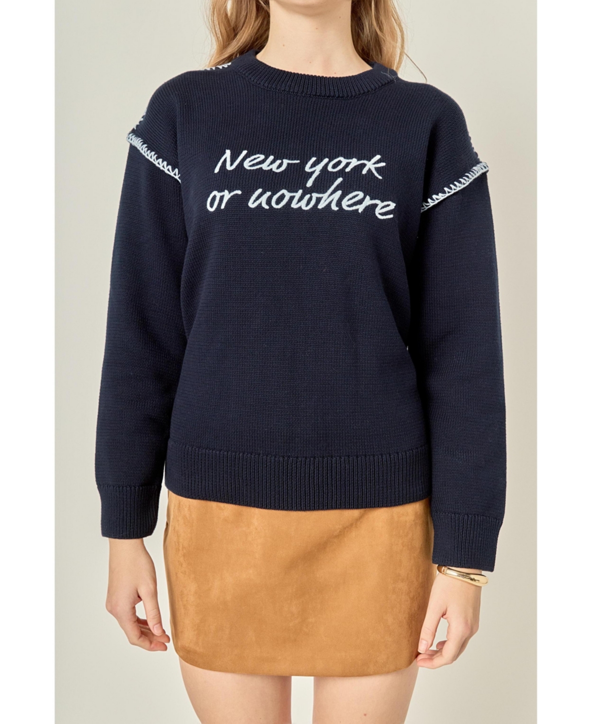 Click here for English Factory Womens Handwriting crew neck knit... prices