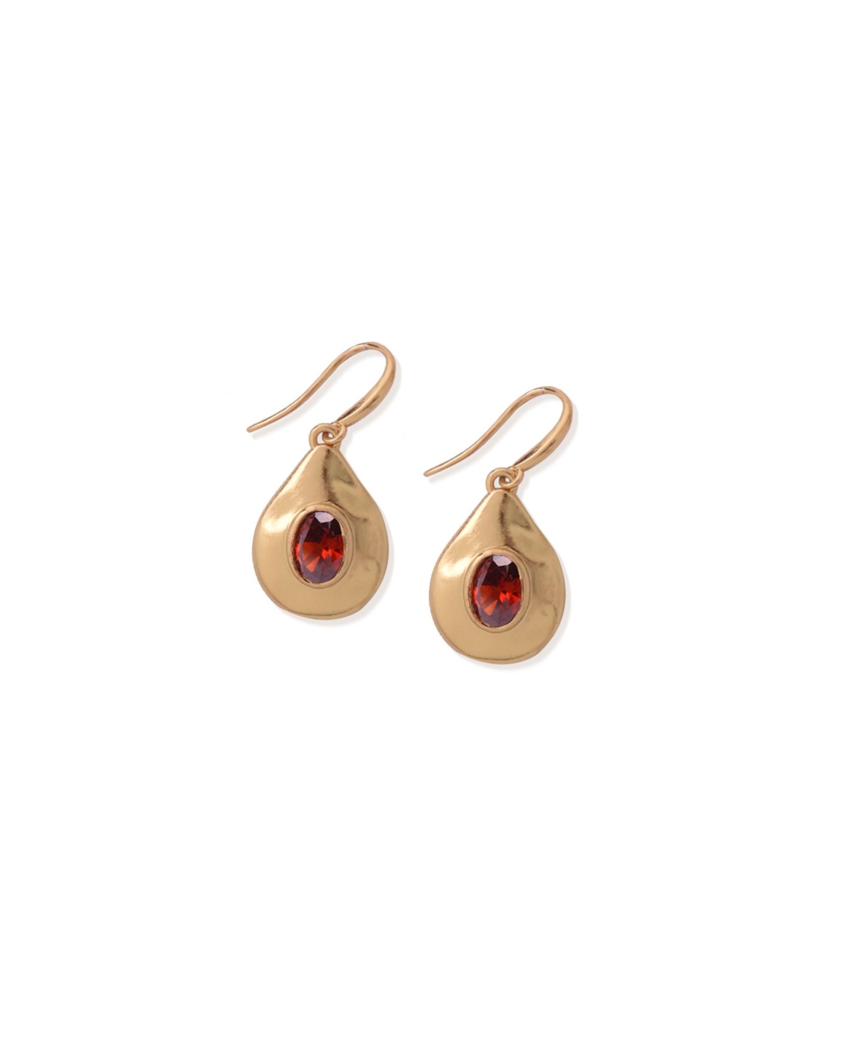 Click here for Retro Chic Fig Hook Earrings - Red  gold prices