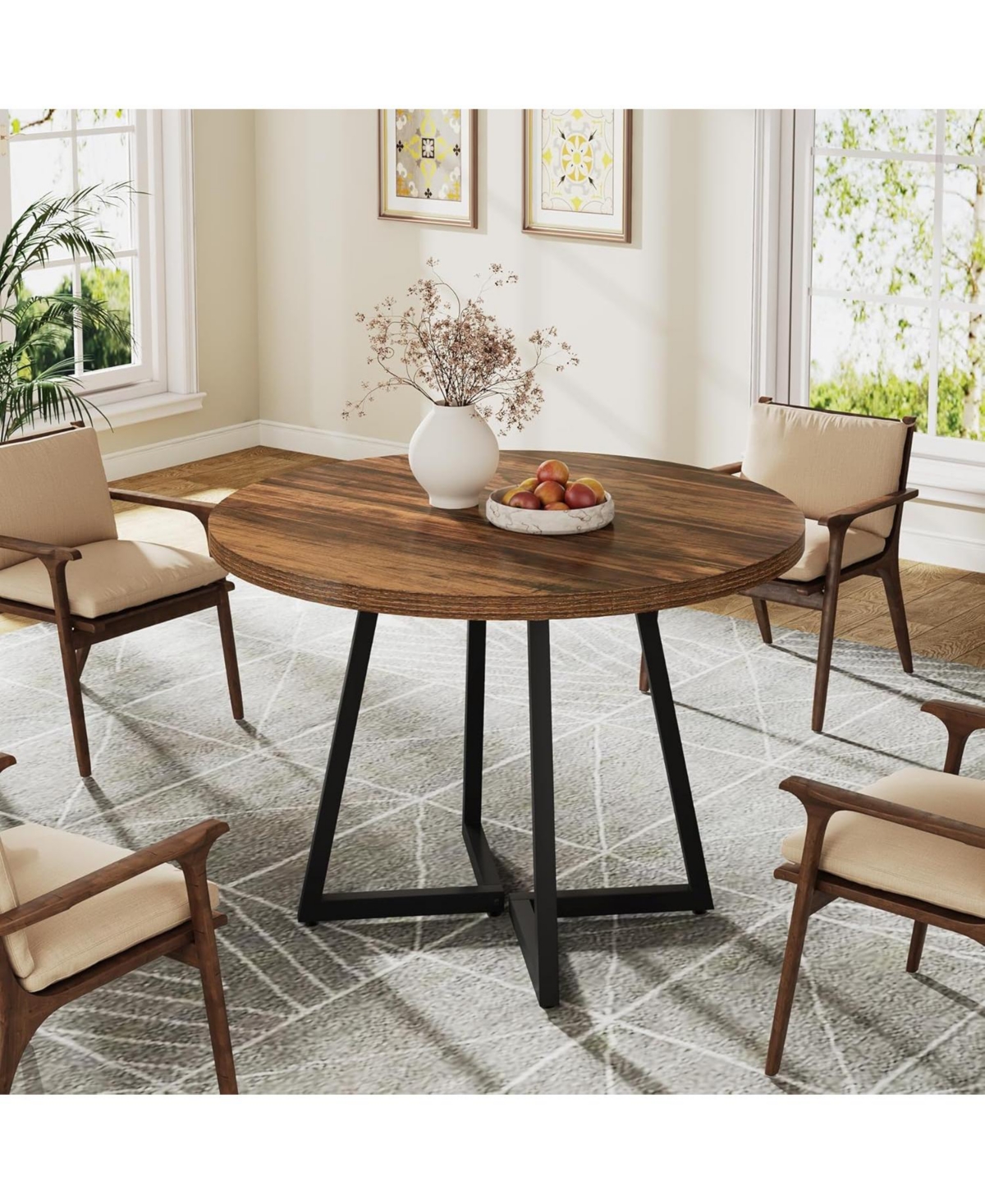 Click here for Tribesigns Round Dining Table for 2  31.5 Industri... prices